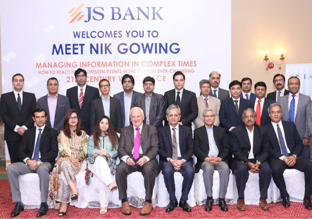 JS Bank organized “Thinking The Unthinkable” discussion with Nik Gowing